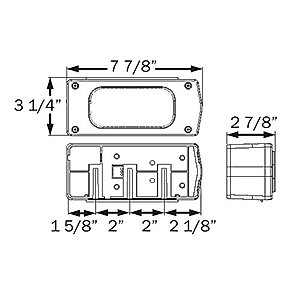 Optronics TLL36RK Red Rectangular Combination Tail Light Kit