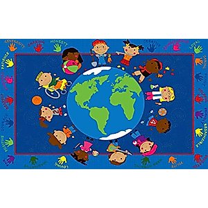 KidCarpet.com World Character Classroom Rug, 4' x 6' Rectangle