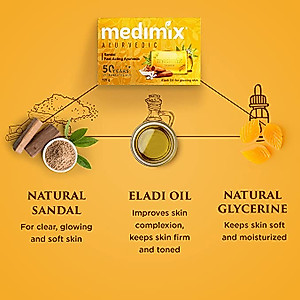 Medimix Ayurvedic Sandal Soap, 125g (4+1 Offer Pack)