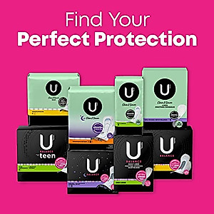 U by Kotex Balance Sized for Teens Ultra Thin Overnight Pads with Wings, 24 Count (Packaging May Vary)