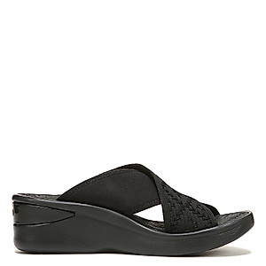 BZees Womens Sundance Slide Sandal Black 8 M