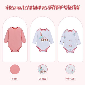 LAT 3 Pcs Baby Footie Pajamas，Infant Girls Boys One-Piece Footies Sleeper Newborn Cotton Sleepwear Outfits,zipper design（Blue Dinosaur，3-6 Months）