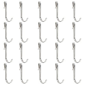 Happyyami Metal S Hooks S Shaped Hook 20pcs Metal Hooks Clip S Shaped Flat Snap- On Hooks Stainless Steel Metal Hooks Hangers for Indoor and Outdoor Lights Plants Stainless Steel S Hooks