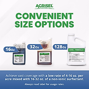 Agrisel GrassOut Max Weed Killer, Targets 50+ Grassy Weeds Without Harming Desired Plants, Pet Safe, Large Area Treatment, Easy Application, Includes 3-Pack of Agrisel Protective Gloves, 128 Ounces