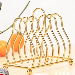 6 Slice Stainless Steel Toast Rack,Toast Rack Bread Loaf Slice Holder Stand Table Serving