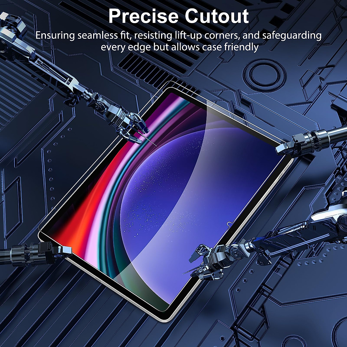 SPARIN Screen Protector for Galaxy Tab S10 Plus/S9 Plus/S9 FE Plus/S7 FE 5G/S8 Plus 12.4'', 2 Pack Tempered Glass for Samsung Galaxy Tablet S10+/S9 Plus/S7 FE