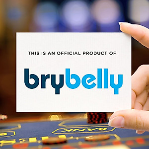 Brybelly Poker Chip Set with Acrylic Chip Tray, 100 Ct - 11.5g Lightweight, Blank Poker Chips with Card Suit Symbols and Poker Chip Holder - Rack Me Up Bundle, White