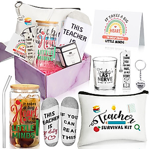 Umigy Set of 8 Teacher Gifts for Women Christmas Teacher Appreciation Gifts Sets, Gifts for Teacher's Day, Funny Teacher Gifts Basket School Graduation Party Accessories