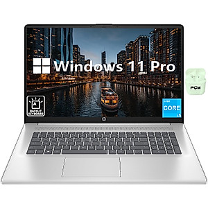HP Business Laptop, FHD 17.3 Inch Laptop, Intel i5-1335U(Beat i7-1255U), 16GB RAM, 1TB SSD, Windows 11 Pro, Backlit Keyboard, Silver, PCM