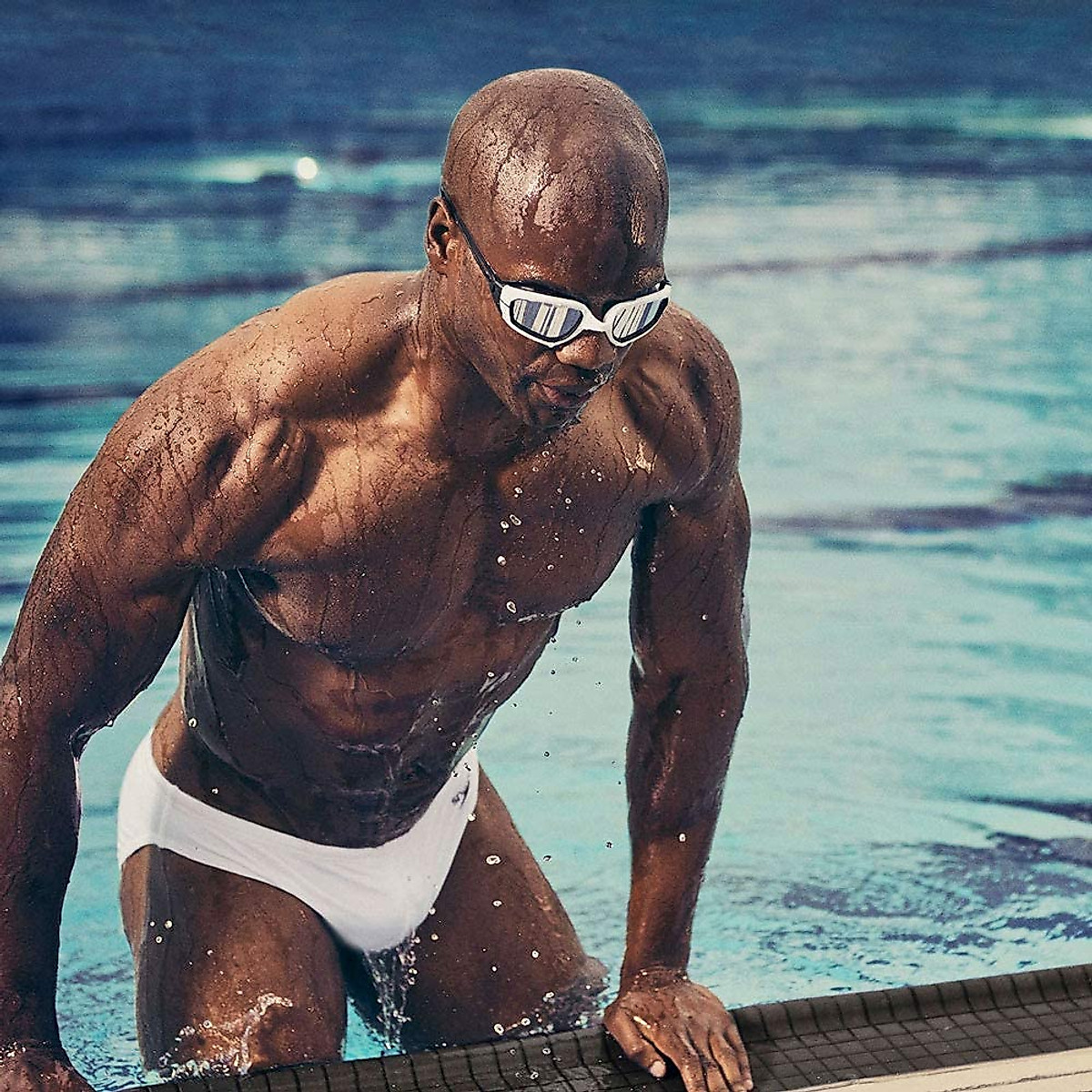 Speedo Men's Swimsuit Brief Powerflex Eco Solar, US Red, 34