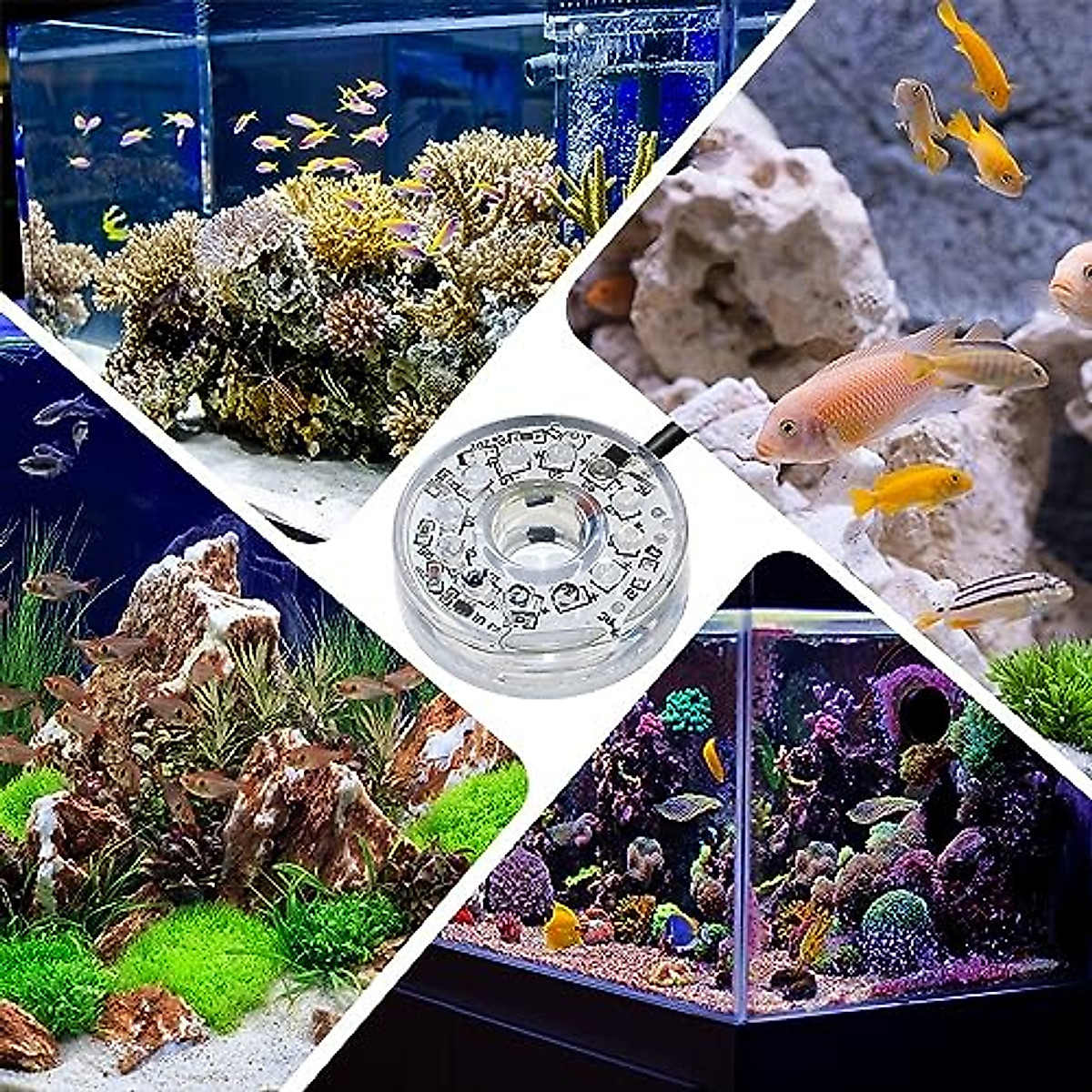 MiOYOOW LED Aquarium Light, Colorful Submersible LED Light Waterproof USB Underwater Light for Aquarium Fish Tank