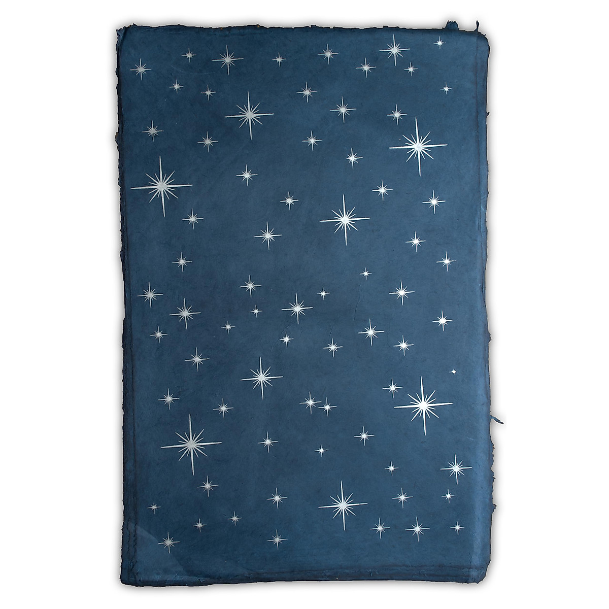 Kathmandu Valley Co. Wrapping Paper Handmade from Tree-Free Lokta Paper. Christmas Holiday Winter Vintage Gift Wrap 10 Sheets 20x30 inches. Made in Nepal. (Shining Stars)