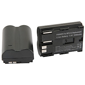 STK BP-511a BP-511 2 Pack Battery for Canon Rebel BP511a Charger DS6041 Eos 1d 10 d 30d d30 20d 40 50 50d Eos5d Eos20d Powershot g3 g5 g6 Pro 1 BG E2N Grip ZR600 BP511 Cannon Accessories CB 5L CG 580