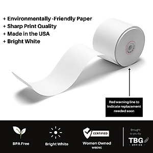 3 1/8” x 230' Thermal Paper Rolls - BPA FREE AND MADE IN THE USA – Receipt paper rolls – Point of Sale Cash Register - Thermal printer paper - Credit Card Paper - for POS systems (1 Case - 30 Rolls)
