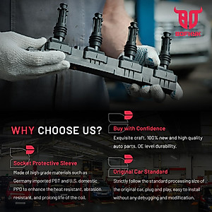 BDFHYK 8 Pack Ignition Coils for F150 Truck F250 Super Duty Truck Lincoln Mercury V8 V10 4.6L 5.4L 6.8L Compatible with 5C1584 E508 DG511 C1659 C1541 FD508