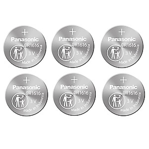 Panasonic CR1616 -- 6 Pcs -- Lithium Coin Cell Battery, 3V DL1616, ECR1616