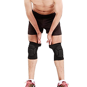 PURFUN Men Boys Thick Sponge Knee Pads Guard Collision Avoidance Sport Protective Kneepad Antislip Skate Soccer Football Volleyball Basketball Cycling Knee Braces Support