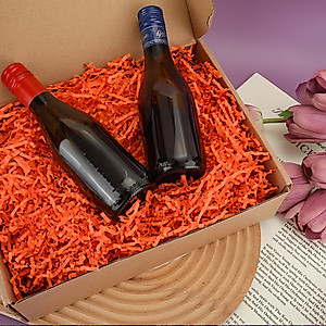 AIRGAME Crinkle Cut Paper Shred Filler (1/2 LB) for Gift Wrapping and Basket Filling - Orange Shredded Paper for Gift Box, Box Confetti Shredded, Box Stuffing