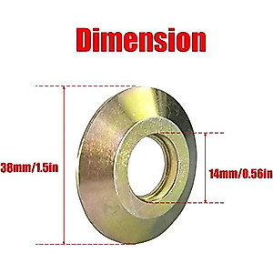 Swimcare Swimming Pool Brass Anchor Collar Flange Beauty Disc Rings Compatible with Swimming Poor Safety Cover Deck Anchors 10 Pack Yellow (Pack of 1)