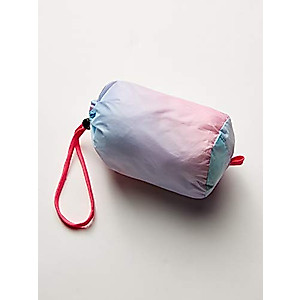 Amazon Essentials Girls' Lightweight Water-Resistant Packable Hooded Puffer Jacket, Pink Ombre, Small