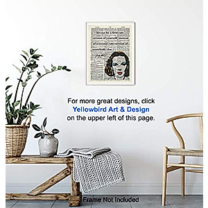 Judy Garland Inspirational Quote Upcycled Dictionary Wall Art Poster Print - Great Motivational Gift for Women, Wizard of Oz Fans - Contemporary Modern Pop Art Home and Office Decor, 8x10 Photo