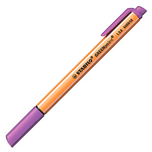 Eco-Friendly Fiber-Tip Sign Pen - STABILO GREENpoint - Pack of 6 - Assorted Colors