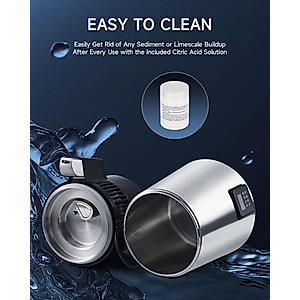 CO-Z Water Distiller for Home, 1350W 4L Distilled Water Machine for CPAP Machine with Control Panel & Glass Container, 1.1 Gal. Stainless Steel Water Distilling Equipment with Essential Oil Wine Modes