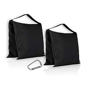 ESINGMILL Saddlebag Sand Bags for Photography Video Equipment, 2 Pack Super Heavy Duty Empty Sandbag Weight Bags for Photo Video Studio Stand, Light Stand Tripod and Jib Arm Mini Camera Crane