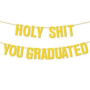 Yasmart Life Graduation Decorations Class of 2024 Pre-Strung Glitter Congrats Grad Graduation Congratulation Banner Decor