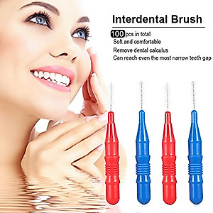 River Lake Interdental Slim Brush, Toothpick Tooth Flossing Head Oral Dental Hygiene Brush - 100 Count …