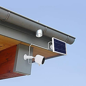 iTODOS Solar Panel Works for Arlo Essential Spotlight Camera, 11.8Ft Outdoor Power Charging Cable and Adjustable Mount,Charger for Essential, Not for Arlo HD Pro Pro2 Pro3 (2 Pack,Silver)