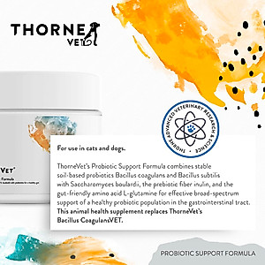 ThorneVET Probiotic Support Formula – Gastrointestinal Support for Dogs, Cats & Horses, Powder, Natural
