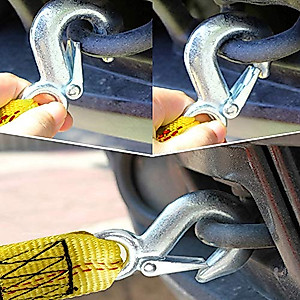CarBole Trailer Winch Strap with Hook 2" x 20' Breaking Strength 10000 lb Heavy Duty Winch Strap Replacement for Large Boat,Jet Ski,Wave Runner