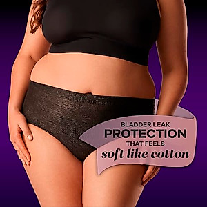 Always Discreet Boutique Adult Incontinence and Postpartum Underwear for Women, Maximum Protection, XL, Rosy, 16 Count (Packaging May Vary)