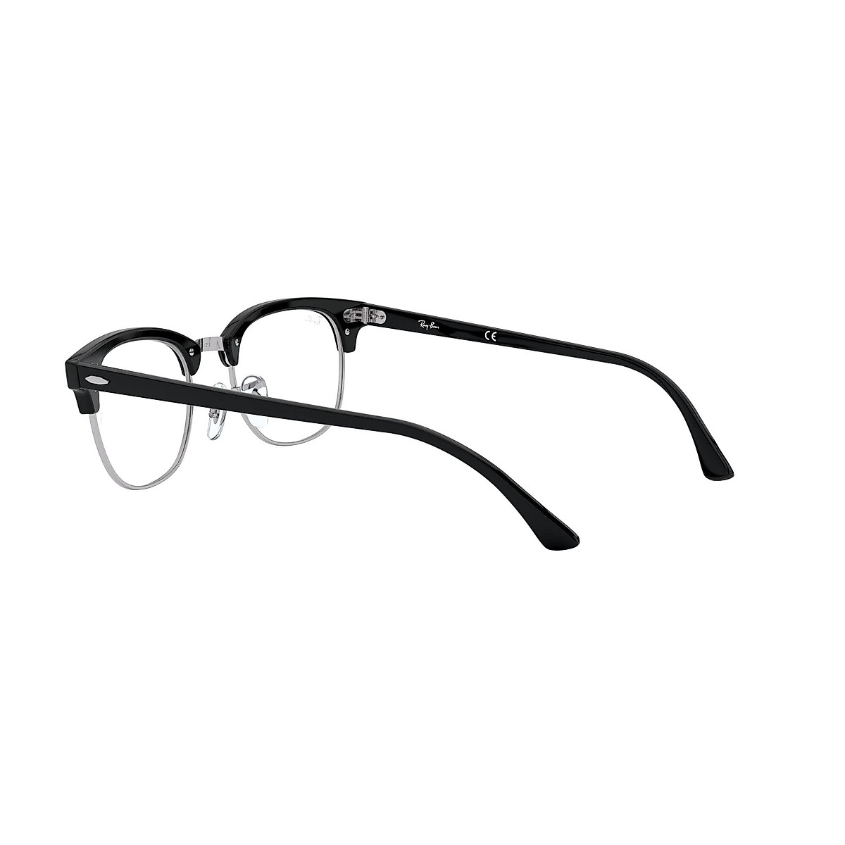 Ray-Ban RX5154 Clubmaster Square Prescription Eyeglass Frames, Black/Demo Lens, 51 mm