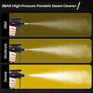 Dyna-Living Portable Steam Cleaner 1700W Handheld Steamer for Cleaning High-Pressure Steam Cleaner for Car Detailing Powerful Steam Cleaner for Home Use, Furniture or Kitchen Cleaning