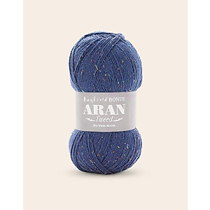 Hayfield Bonus Aran Tweed, Colour Pop Blue (732), 400g by Sirdar Colour POP BLUE-0732