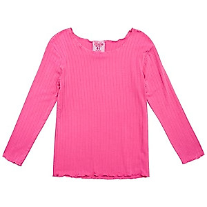 Mon Petit Baby Girls' Pajama Set - 8 Piece Rib Knit Sleepwear Shirt and Jogger Pants (12M-7), Size 4T, Light Pink/Grey/Ivory/Pink