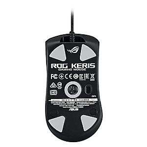 ASUS ROG Keris Lightweight FPS Optical Gaming Mouse with ROG Paracord Soft Cable, Specially-Tuned ROG 16,000 dpi Sensor, Exclusive Push-fit Switch Socket Design, PBT L/R Keys