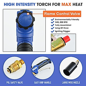 Flame King Propane Torch Kit (YSN340K) and Backpack Carrier