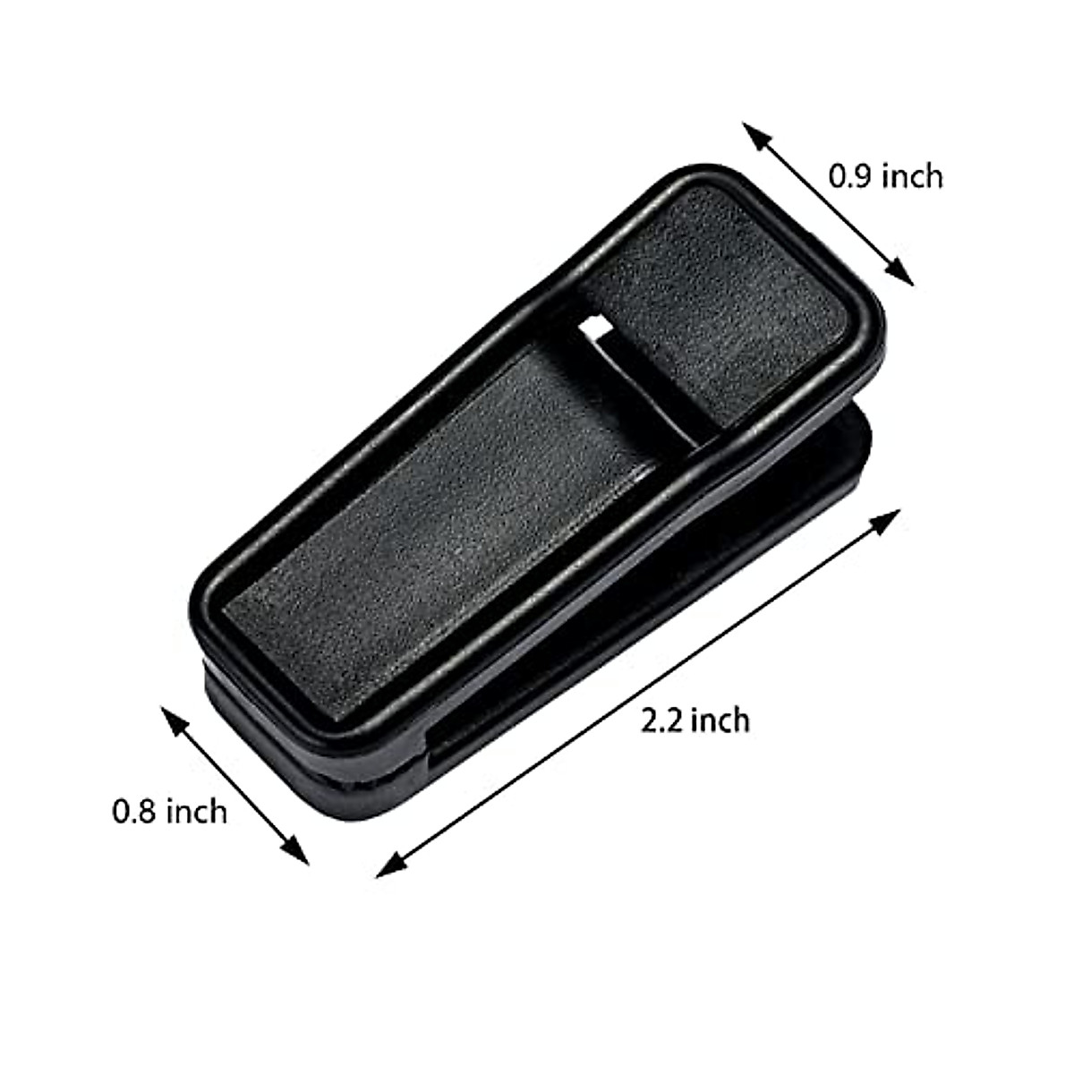 DETHUA 20 Plastic Hanger Clips , Multi-Purpose Hanger Clips, Premium Heavy Duty ABS Clothes Hanger for Slim-Line Baby Clothes & Velvet Clothing Hangers (Black)