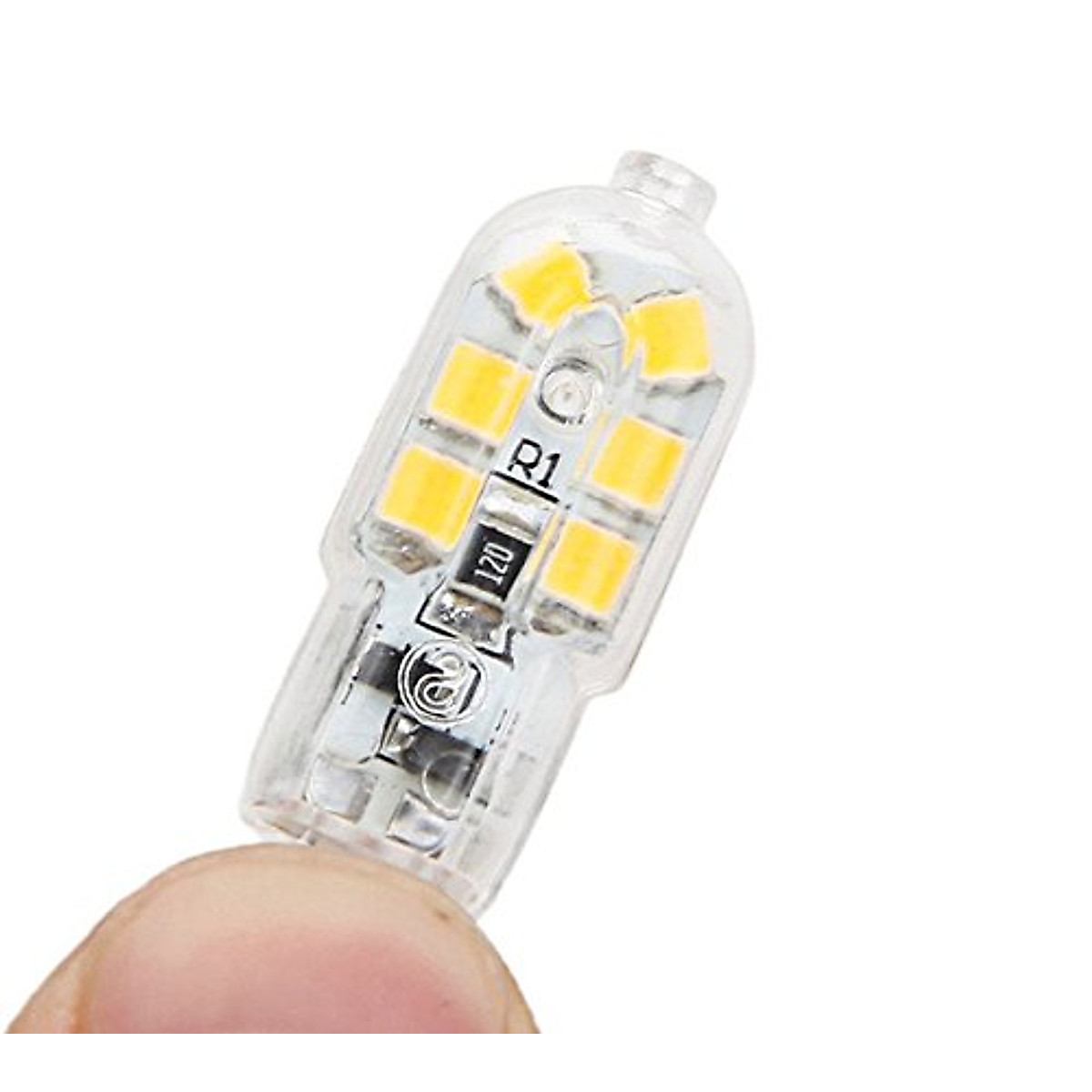 G4 LED Light Bulbs G4 Bi-Pin Base 1.5W (20W Halogen Bulb Equivalent) 12V Warm White 3000K LED Bulbs for Landscape Ceiling Under Counter Puck Lighting,Pack of 10,Clear Cover