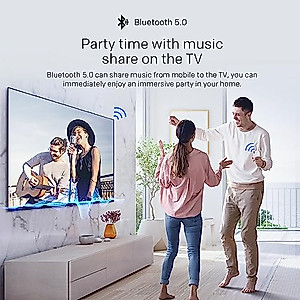 Skyworth 55-Inch 4K UHD Smart TV, UE7600 Series Google TV with Dolby Audio, Bluetooth Remote, Voice Control Google Assistant, Google Cast, Bezel-Less Design, Ultra-Slim, Streaming Television