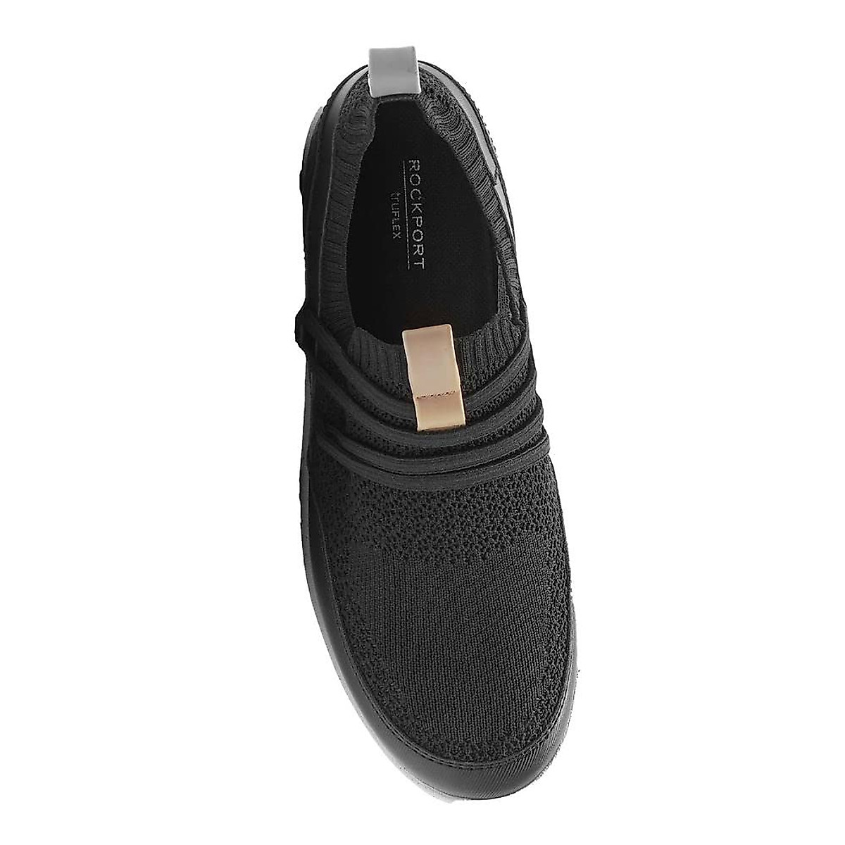 Rockport Women's Truflex W Fly Bungee Walking Shoe, Black ECO Washable, 7