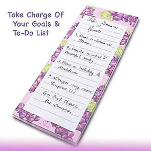 Peach Tree Shade Magnetic Notepads, 6-Pack 60 Sheets Per Pad 3.5” x 9”, Assorted Fruit Shapes, for Fridge, Kitchen, Shopping, Grocery, To-Do List, Memo, Reminder, Book, Party, Stationery, (Fruitnotes)