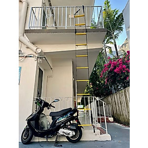 Fire Emergency Set !3ft Ladder + Fire Blanket for Home - Rescue Kit - Fire Escape