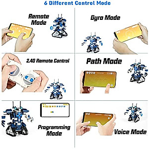 MSNOR Gxi Robot Building Kit for Kids, Toy Robot Building Blocks for Boys Age 8+ STEM Projects Robotics Kit with App & Remote Control, 405 Pieces