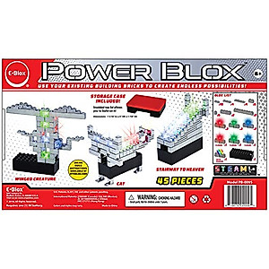 E-Blox Power Blox Builder - Standard Kit 3D LED Light-Up Building Blocks Toys Set for Kids Ages 8+