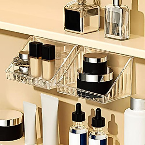 Bothyi Acrylic Bathroom Shelf, Wall Mounted Shower Shelf, Wall Shower Caddy Shelf, No Drilling, Clear L