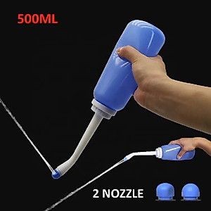 Mini Handheld Bidet for Personal Hygiene Care, Bottom Wiper, 500ML Portable Travel Bidet | Toilet Bidet Sprayer for Men Women Portable Peri Bottle- Perineal Care After Birth, Baby Travel Bathing.